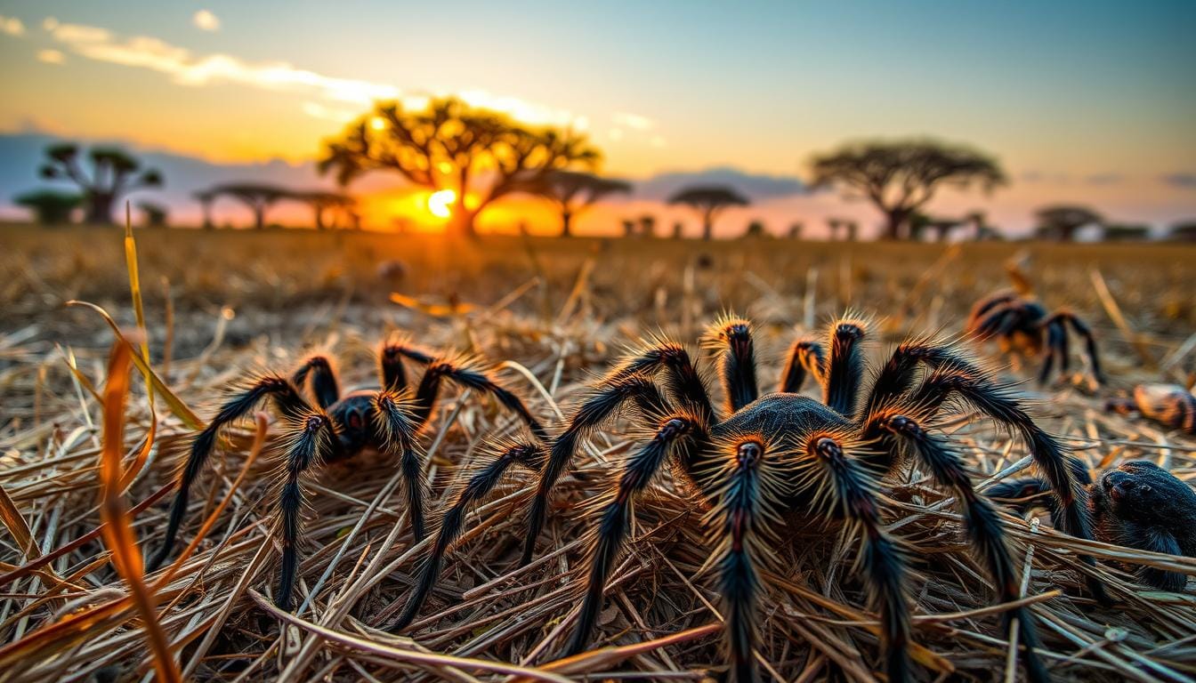 Analysis of tarantulas that inhabit the African savannah