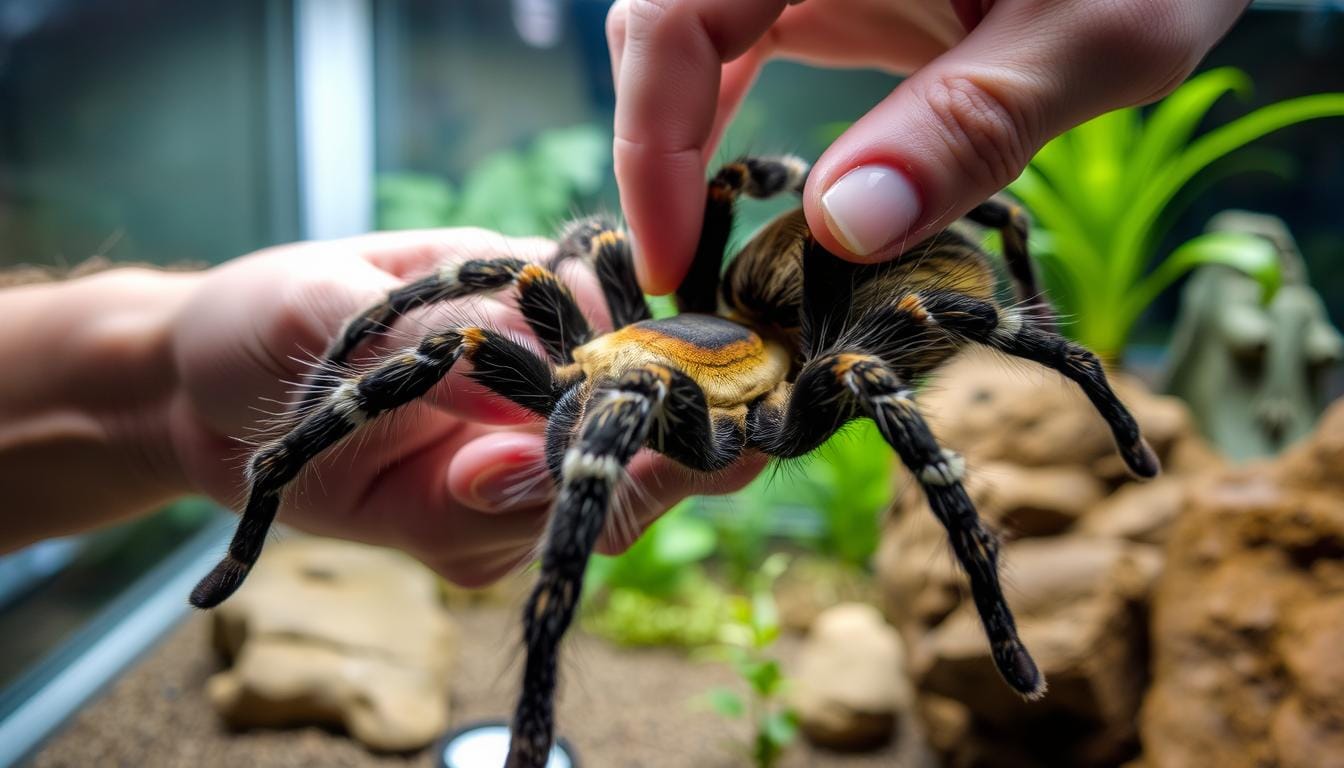 Aggressive behavior between tarantulas of the same species, especially ...