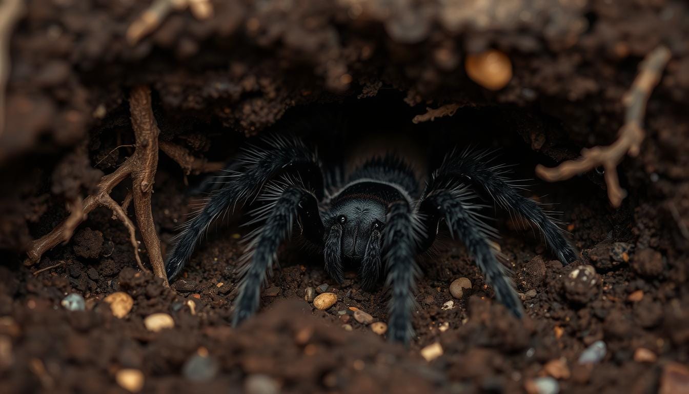 Strategies tarantulas use to escape dangerous situations