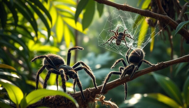 Details about tarantula courtship and mating rituals