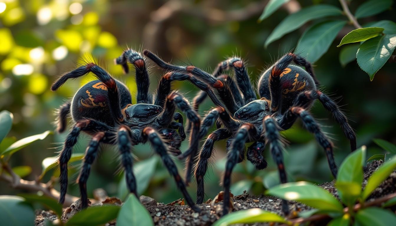 Details about tarantula courtship and mating rituals