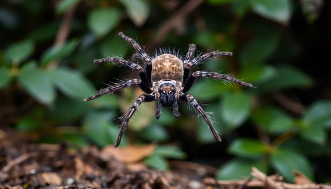 Strategies tarantulas use to escape dangerous situations