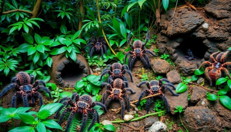 Different defensive behaviors used by tarantulas in the wild and in ...