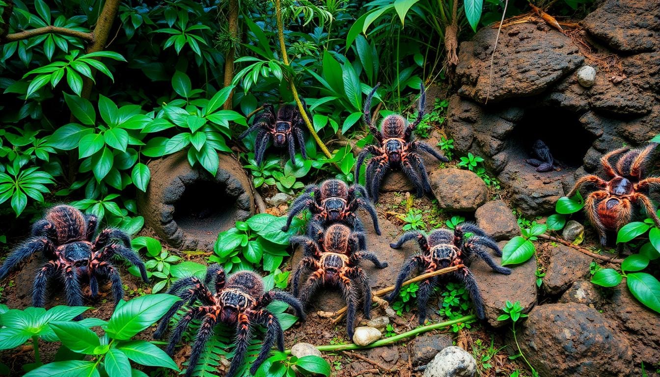 Different defensive behaviors used by tarantulas in the wild and in ...