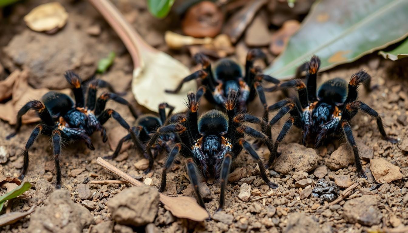 Behaviors observed in tarantula hatchlings from birth to maturity