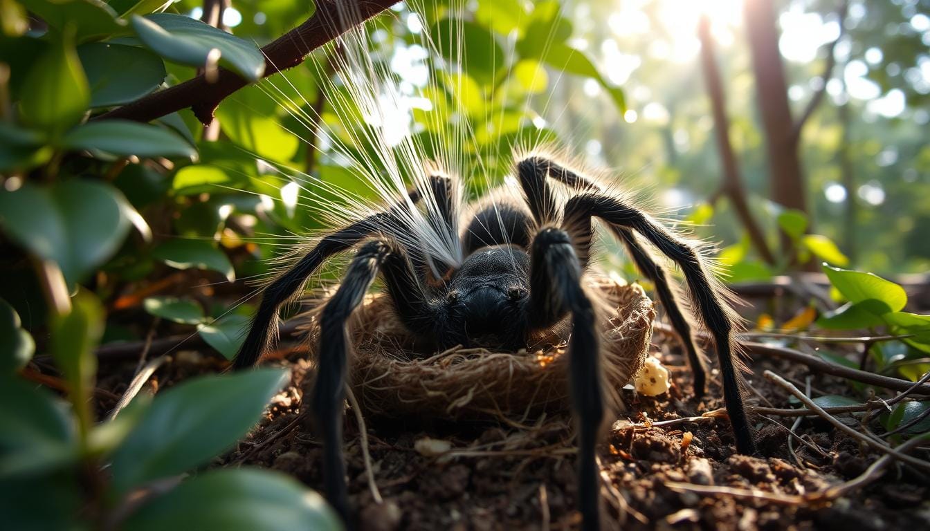 Details about tarantula courtship and mating rituals
