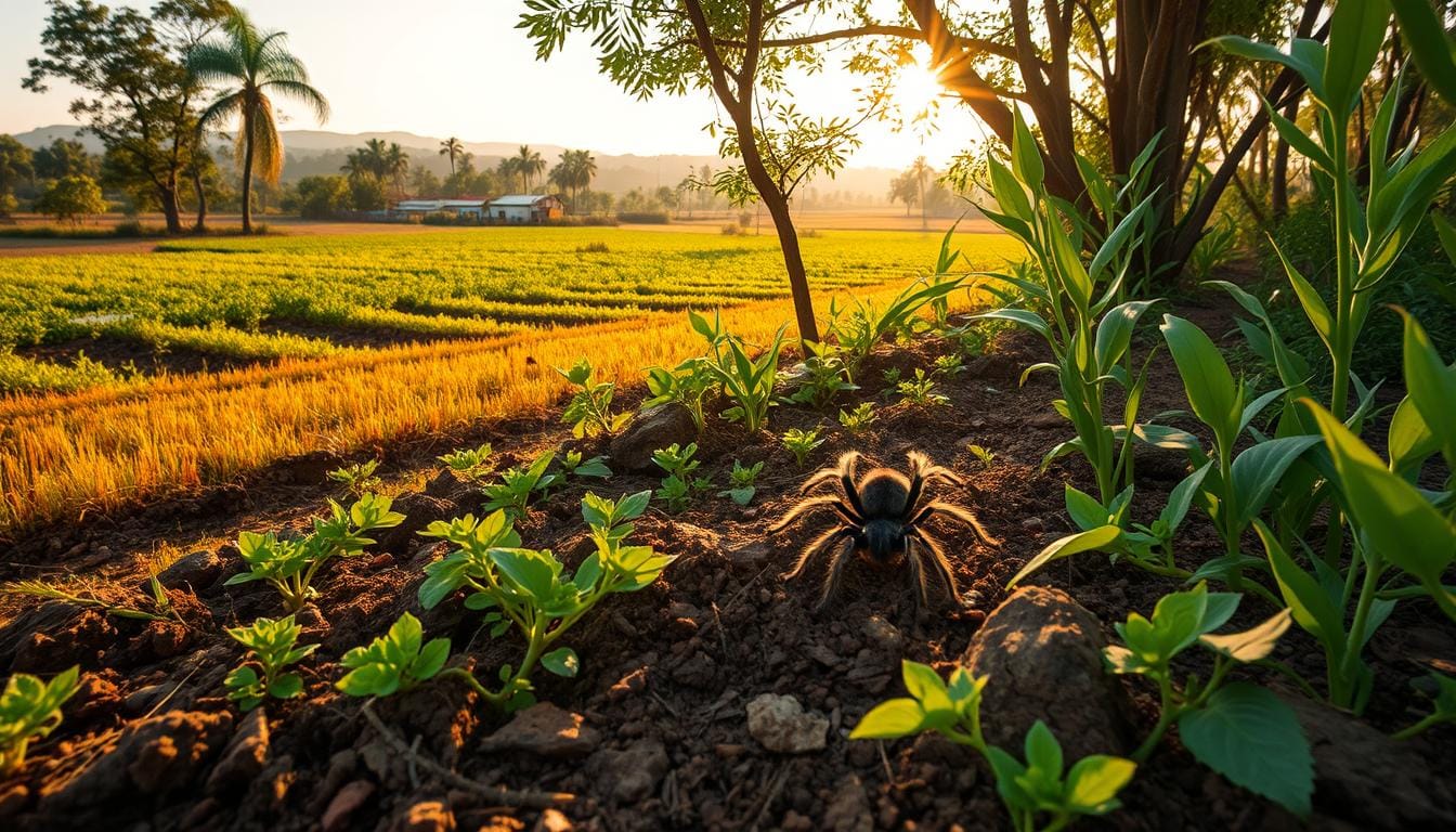 Adaptations of tarantulas to rural and agricultural environments