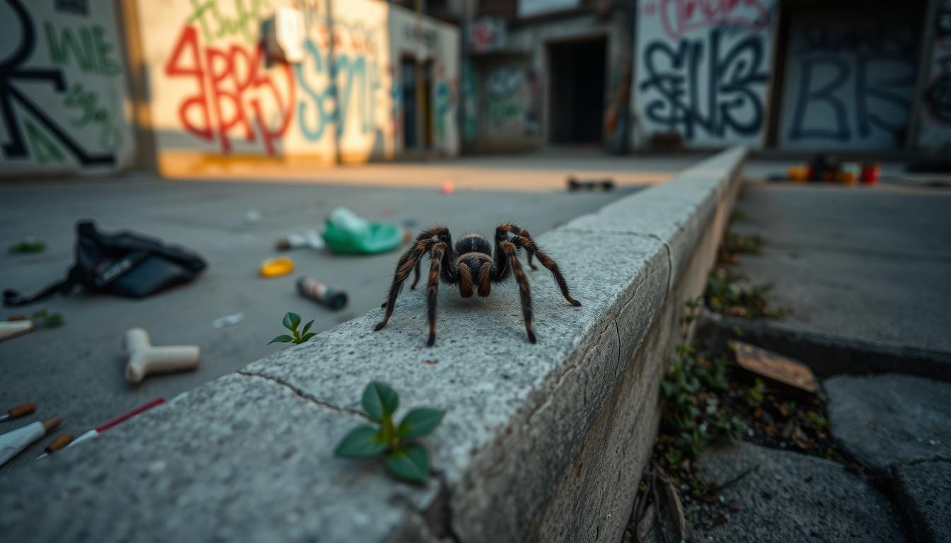 Analysis of how tarantulas have adapted to living in urban areas