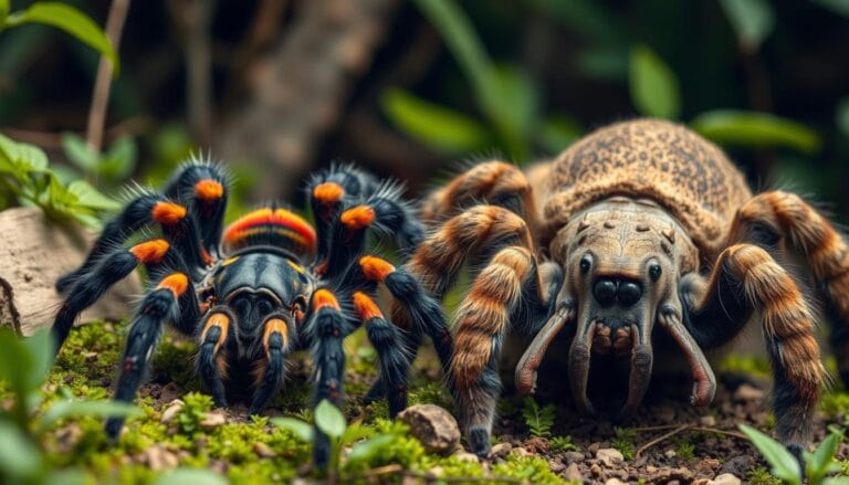 Details about tarantula courtship and mating rituals