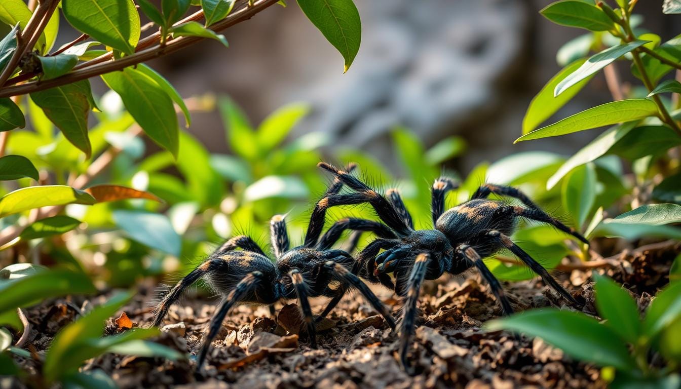 Details about tarantula courtship and mating rituals