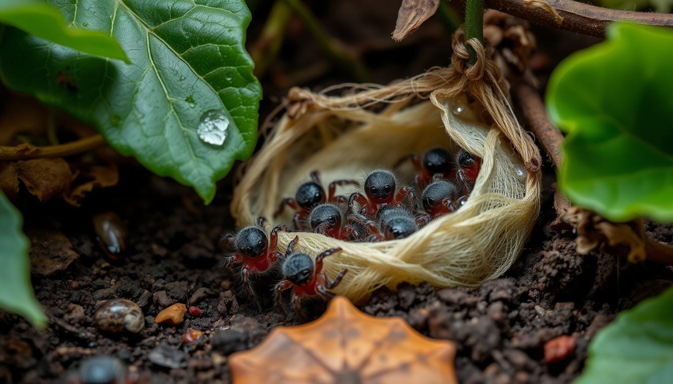 Behaviors observed in tarantula hatchlings from birth to maturity