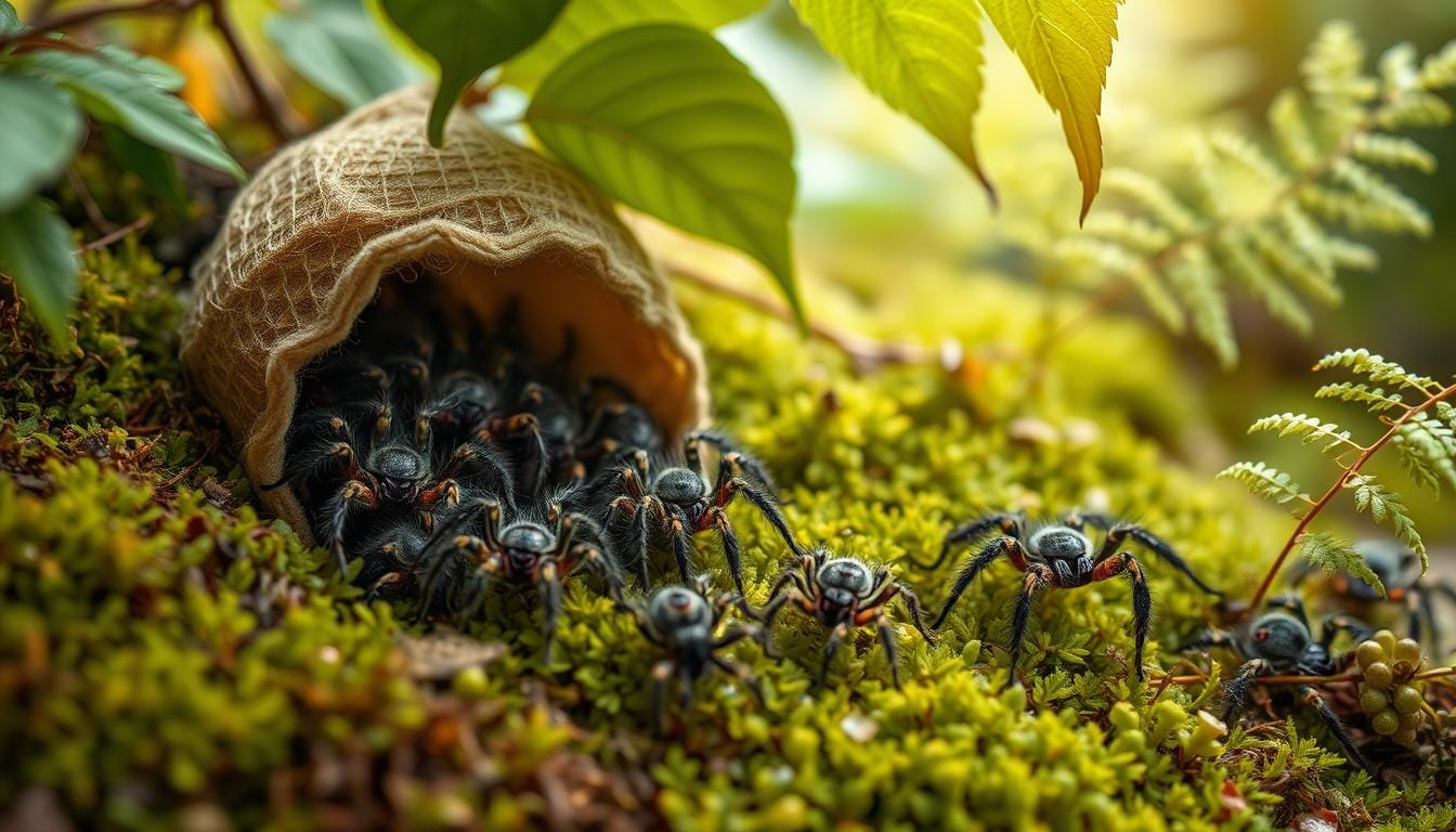 Behaviors observed in tarantula hatchlings from birth to maturity