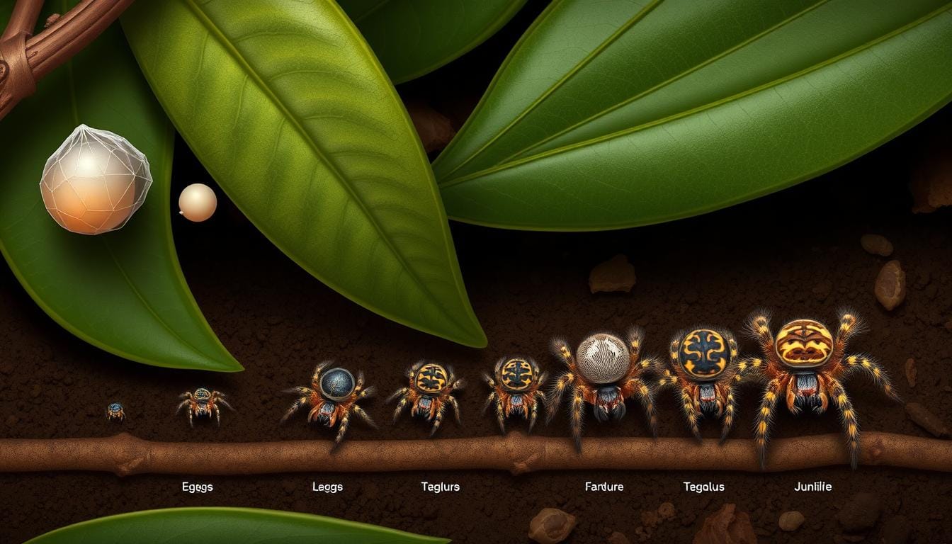 Behaviors observed in tarantula hatchlings from birth to maturity